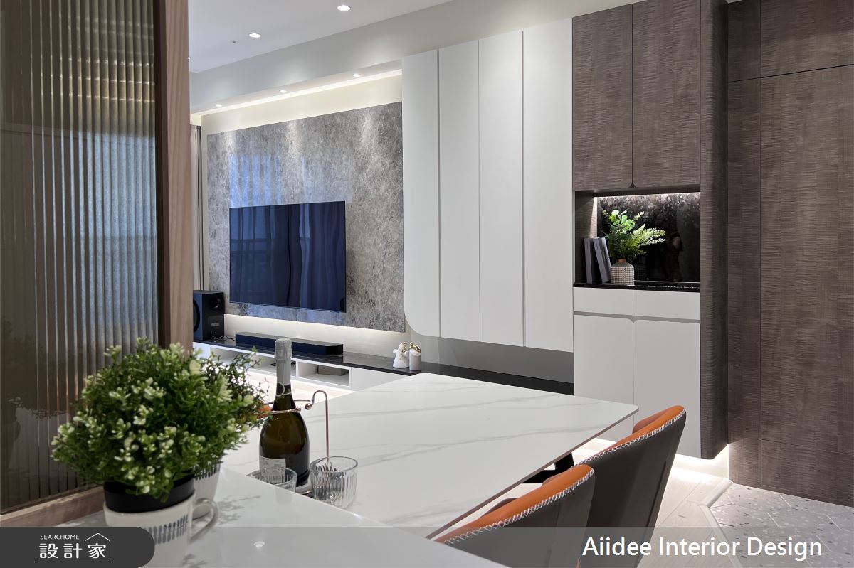22坪新成屋(5年以下)_現代簡約風客廳餐廳案例圖片_艾迪室內裝修設計有限公司 AIIDEE Design_艾迪05_左營翡翠流域_22坪現代簡約風_高雄室內設計之1－設計家 Searchome