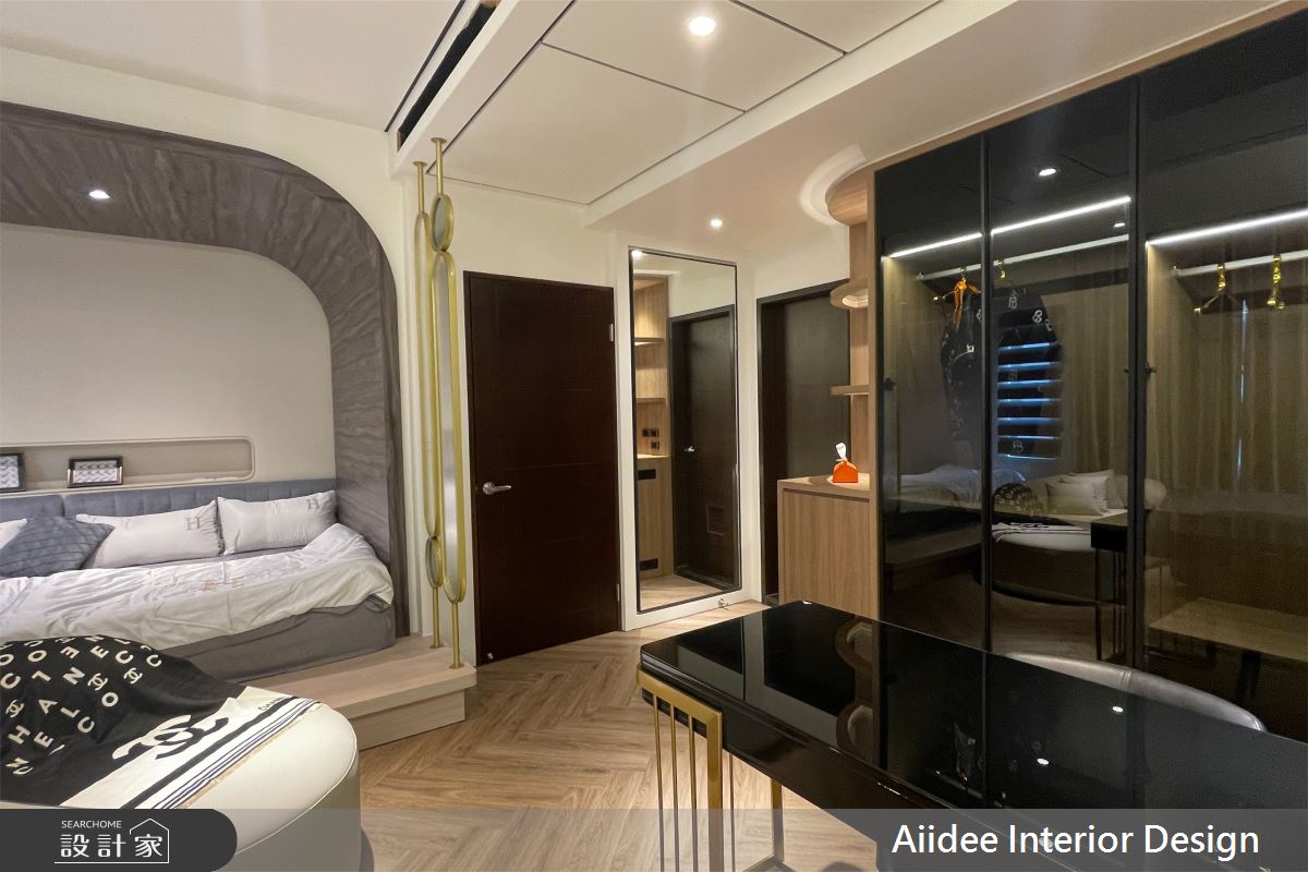 新成屋(5年以下)_奢華風臥室案例圖片_艾迪室內裝修設計有限公司 AIIDEE Design_艾迪16_橋頭奢華飯店宅_7.5坪奢華風_高雄室內設計之4－設計家 Searchome