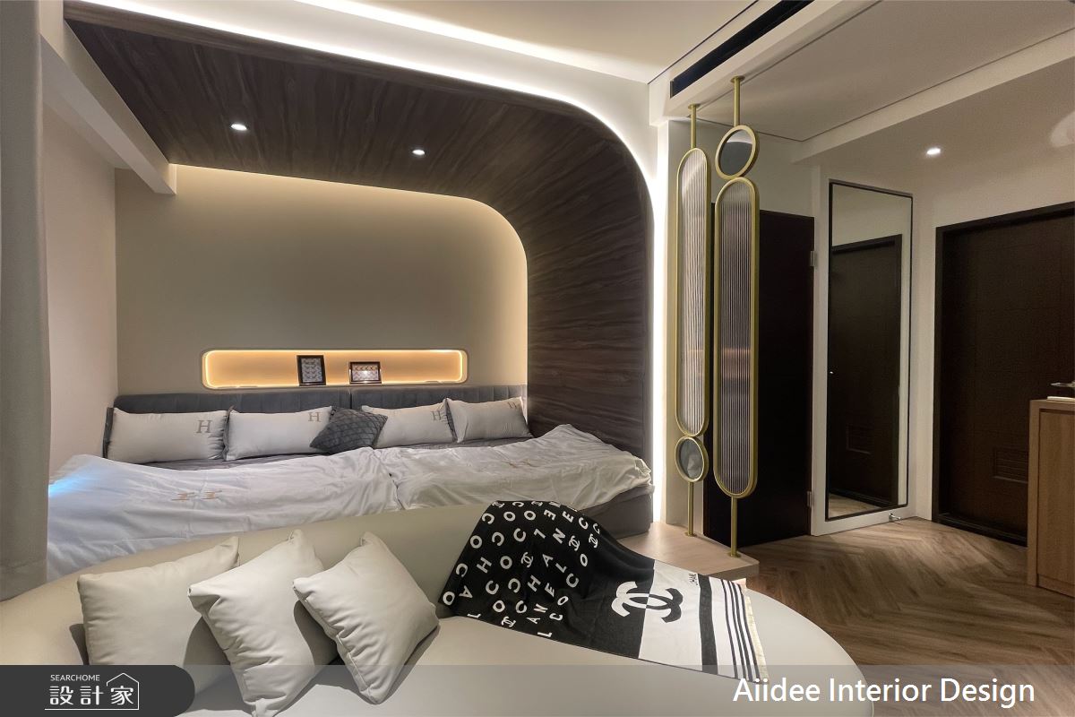 新成屋(5年以下)_奢華風臥室案例圖片_艾迪室內裝修設計有限公司 AIIDEE Design_艾迪16_橋頭奢華飯店宅_7.5坪奢華風_高雄室內設計之10－設計家 Searchome